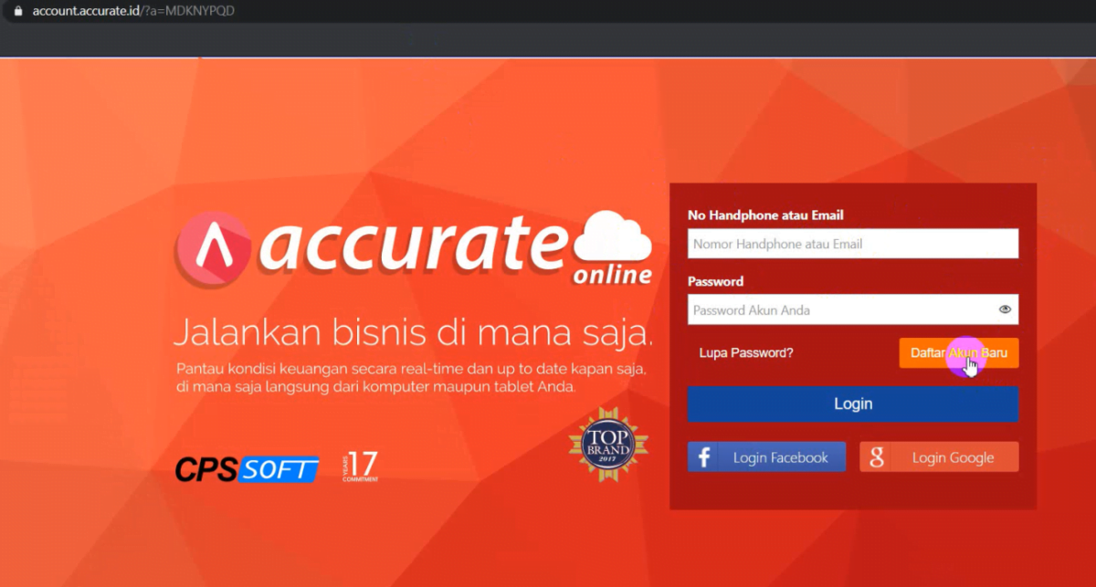 Cara Membuat Akun Accurate Online